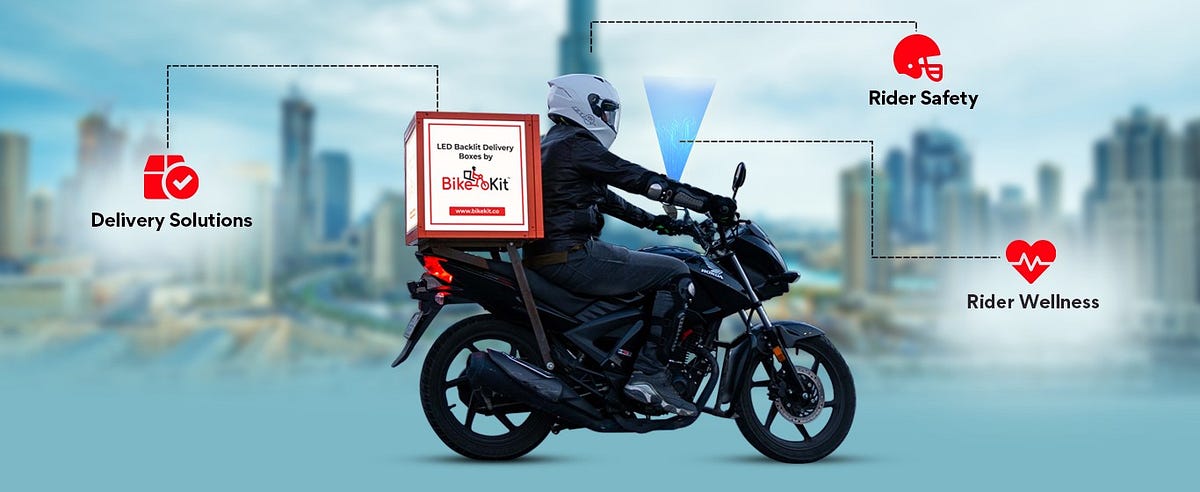 Motorcycle Food Delivery Box | BIKEKIT - bike kit - Medium