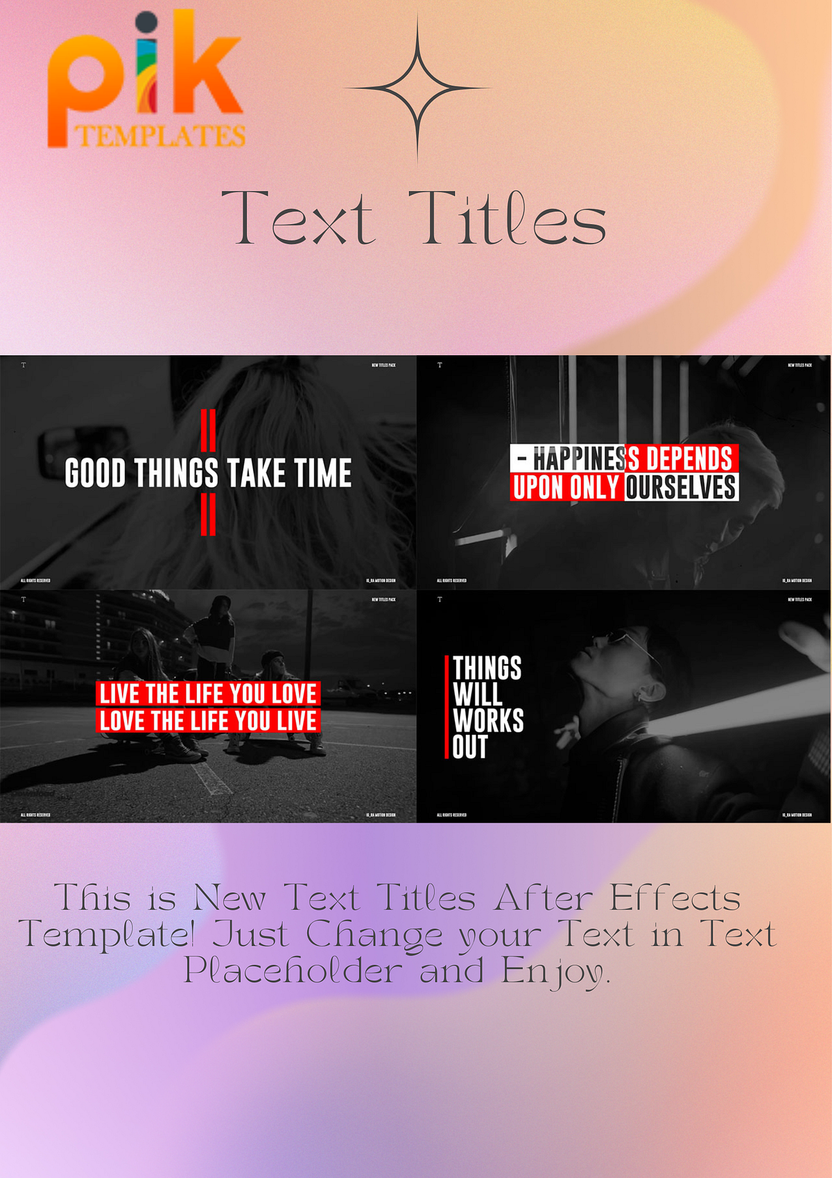New Text Titles After Effects Template - Piktemplatesfree - Medium