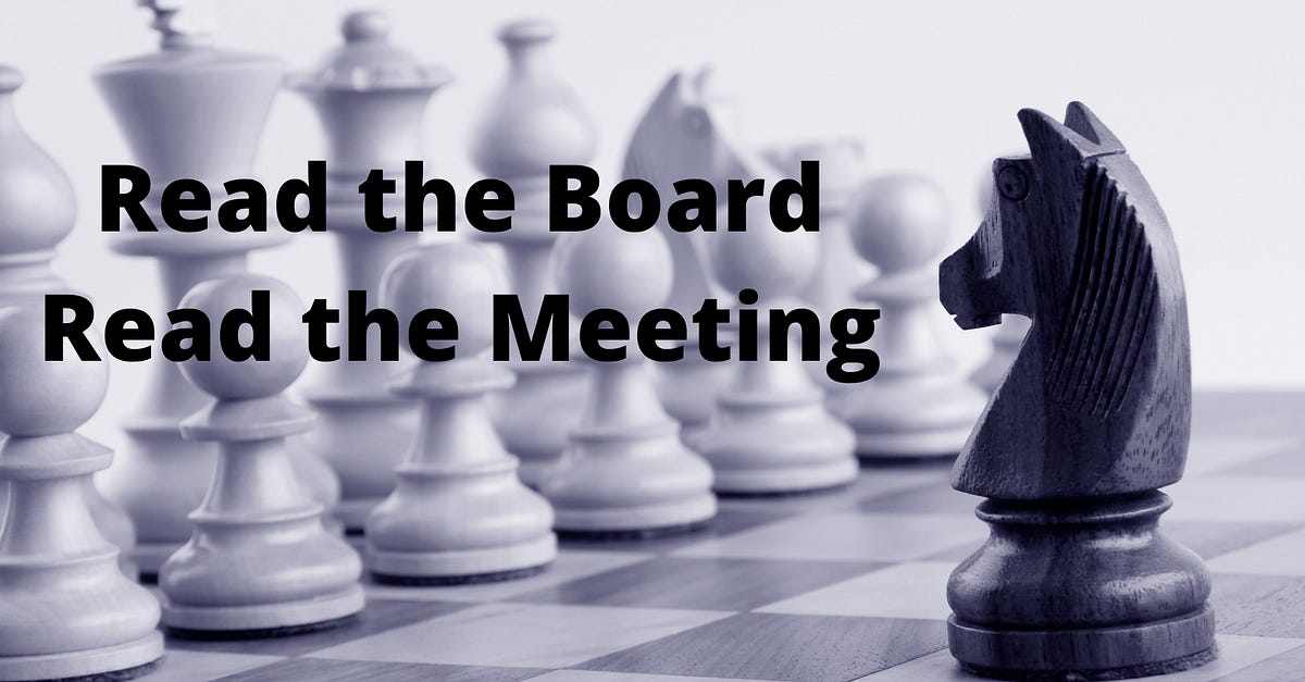 Leading a meeting and chess are strategically similar | by Denise Rose ...