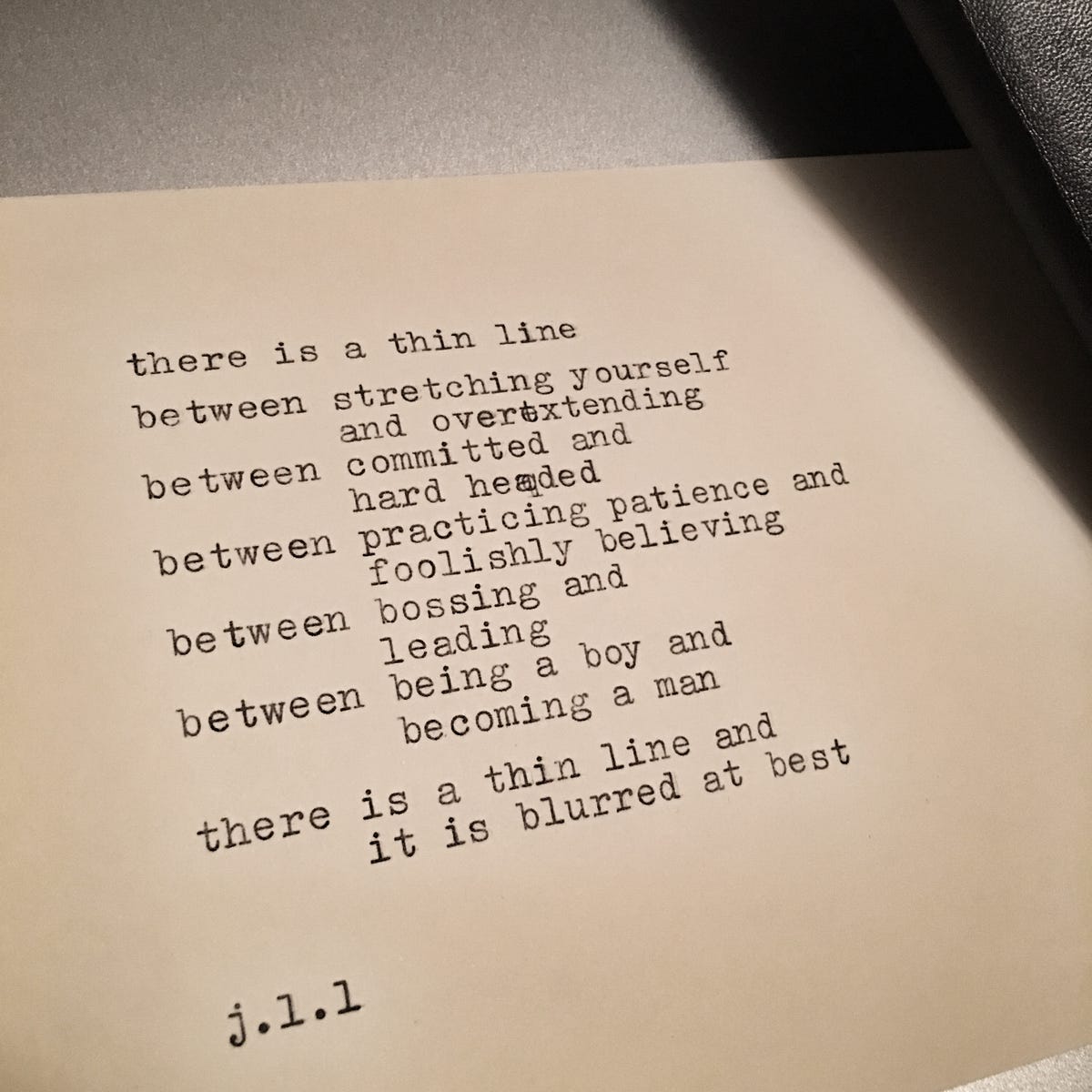 Thin Line. there is a thin line | by Jake | the Cafe