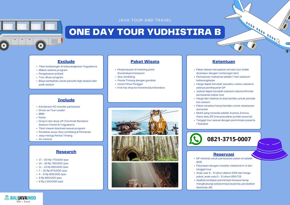 PAKET TRAVEL JOGJA INDO TOUR. PAKET JOGJA TOURING •TERPERCAYA, CALL ...