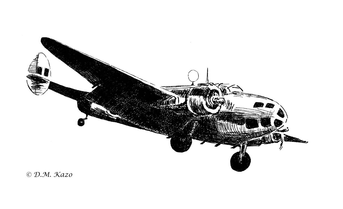 “Lockheed Hudson Ink Drawing”. Day 169 of my artwork retrospective | by ...