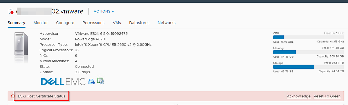 ESXi Host Certification Status - Jorge Andrade - Medium
