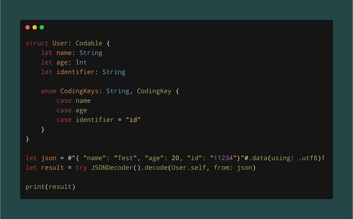 #SwiftTips3: Codable property mapping to keys of API response with different name | by Aaina ...