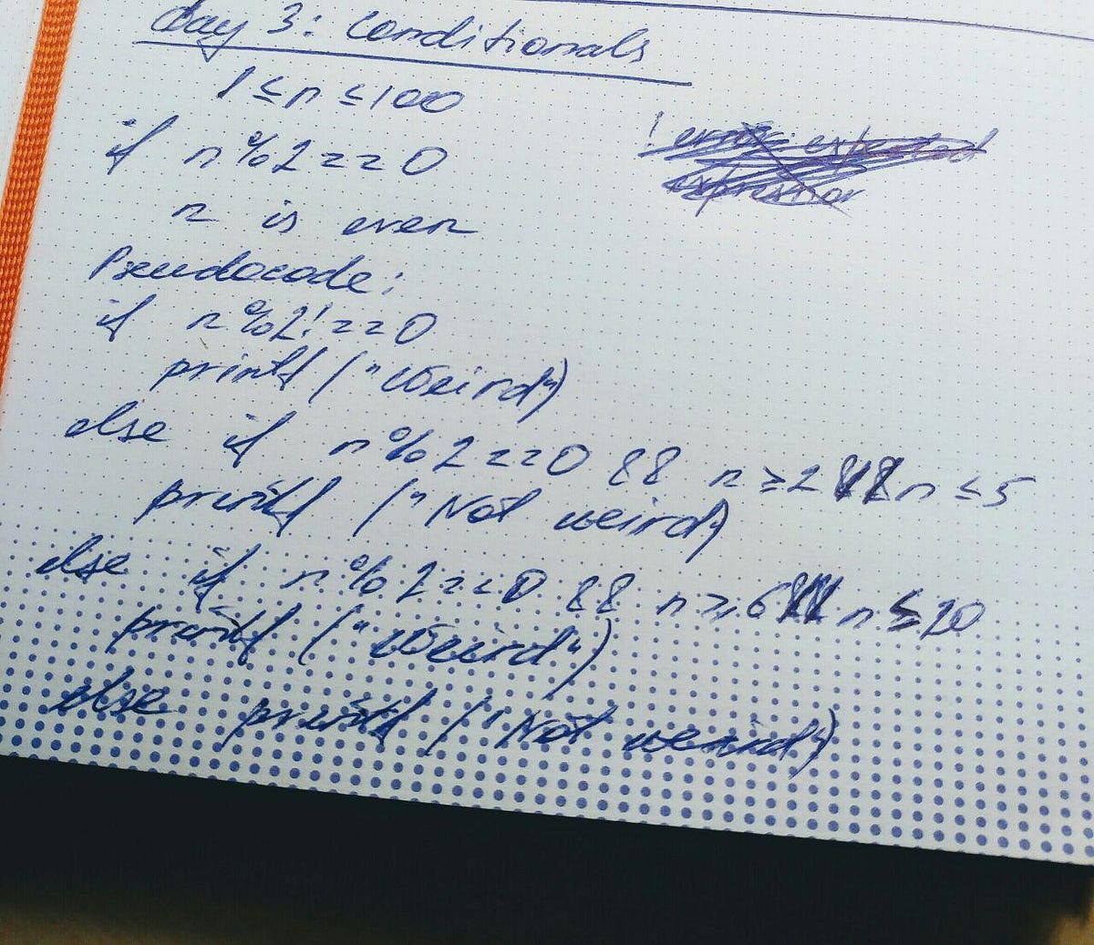 Hackerranks 30 Days Of Code Day 3 By Anna Litvinskaya Medium