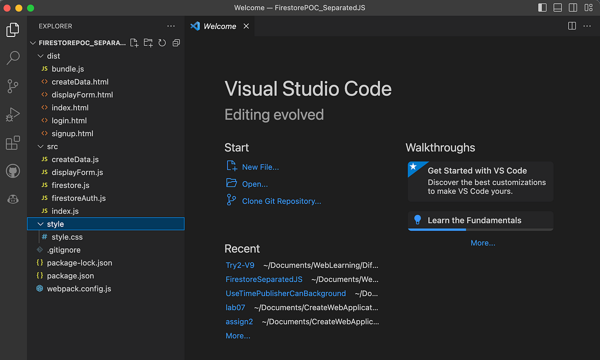 GitHub usage with VS Code 3 — setting after cloning a project with that using Webpack and Git ...