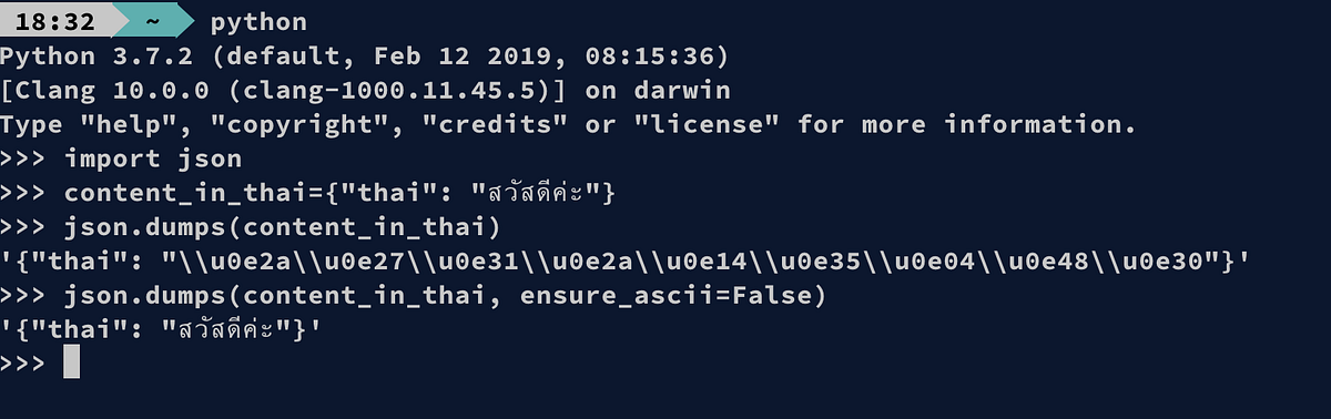 เอาภาษาไทย ใส่ JSON ด้วย Python. การใช้ json ใน Python… | by แมวใบไม้ ...