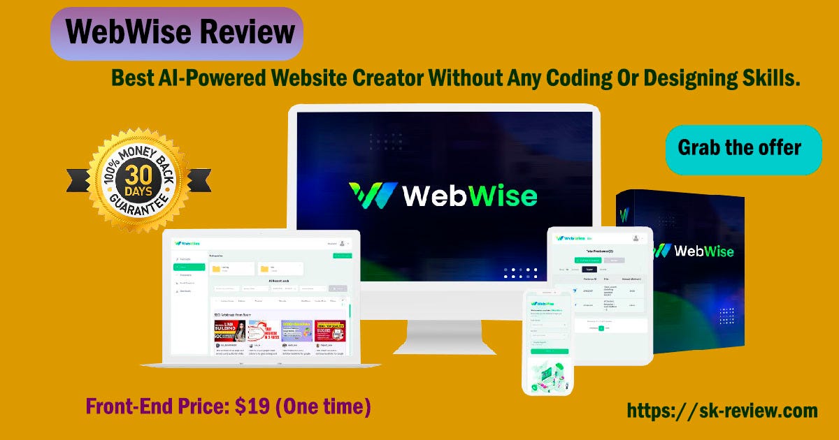 WebWise Review — Best AI-Powered Website Creator Without Any Coding Or Designing Skills ...