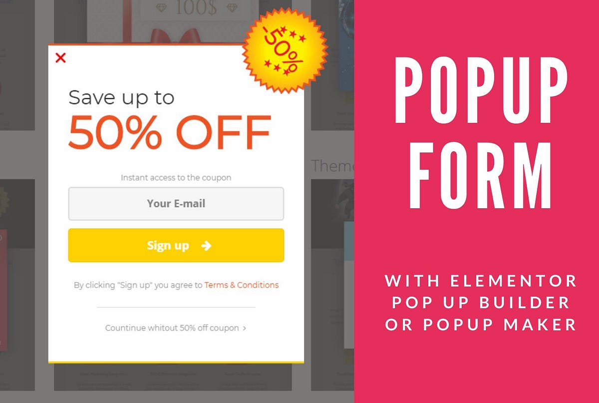 Whats makes a Pop-up form successful. | by Shahana Runa | Medium