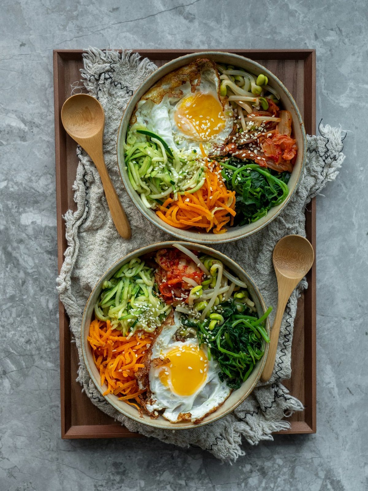 Easy Korean Bibimbab Recipe. Rice + vegetable + meat + secret sauce ...