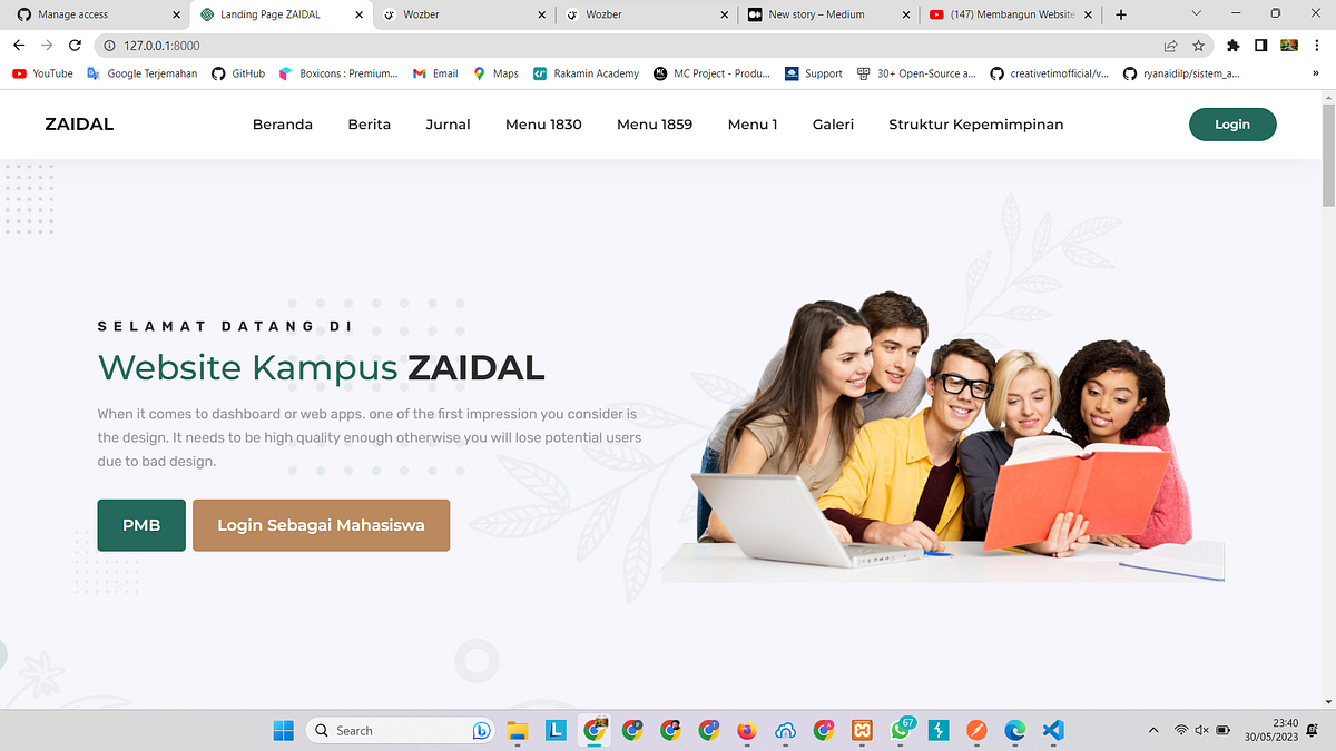 demo website SIAKAD - Almaghfurzaid - Medium