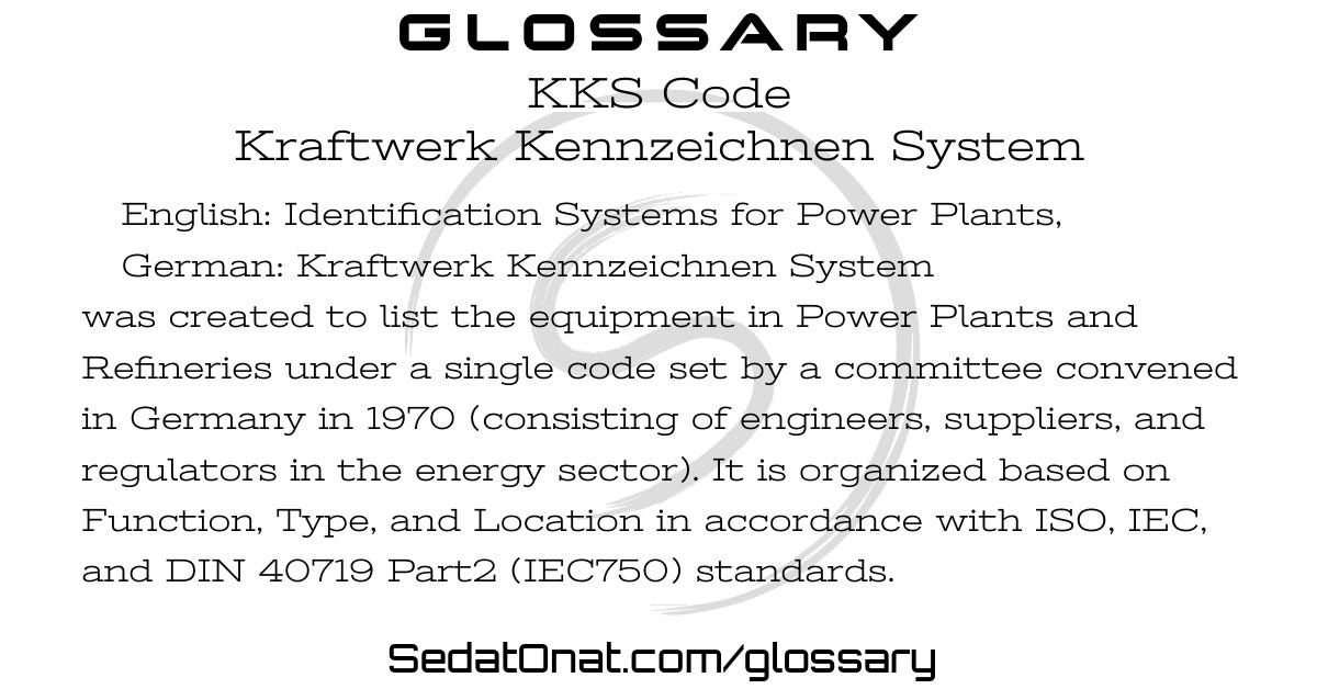 KKS Code — Kraftwerk Kennzeichnen System / Identification Systems for ...