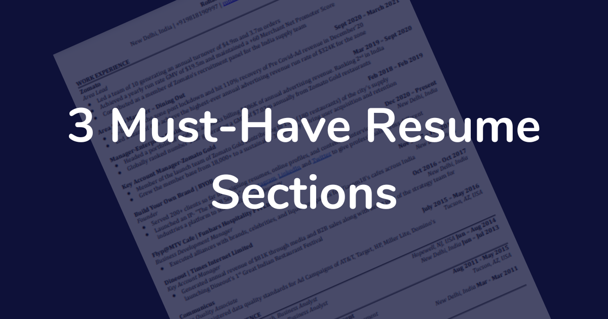 3 Must-Have Sections for Crafting a Winning Resume | by BYOB | Medium