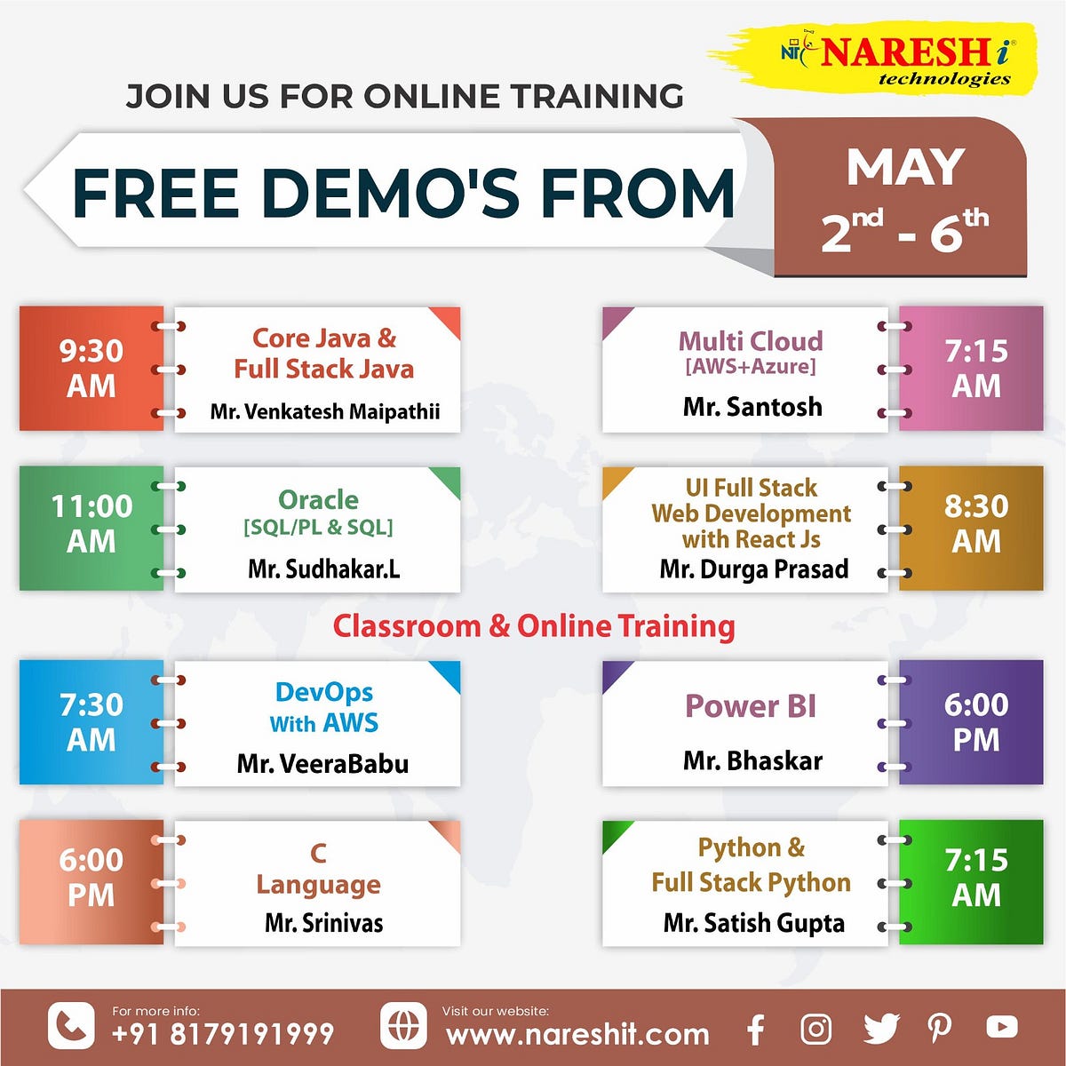 Attend Free Demo on 2nd to 6th May 2024 — Naresh IT - Avinash Nit - Medium