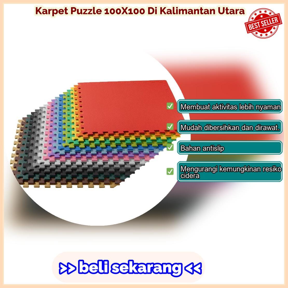 Karpet Puzzle 100X100 Di Kalimantan Utara - Matras Pabrik - Medium