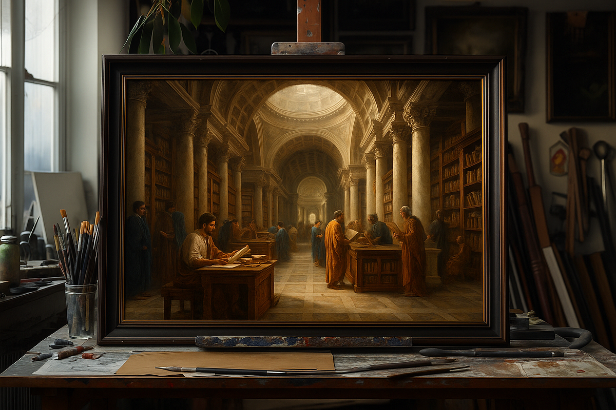 The Library of Alexandria: Light in the Columns of Memory | by Thierry ...