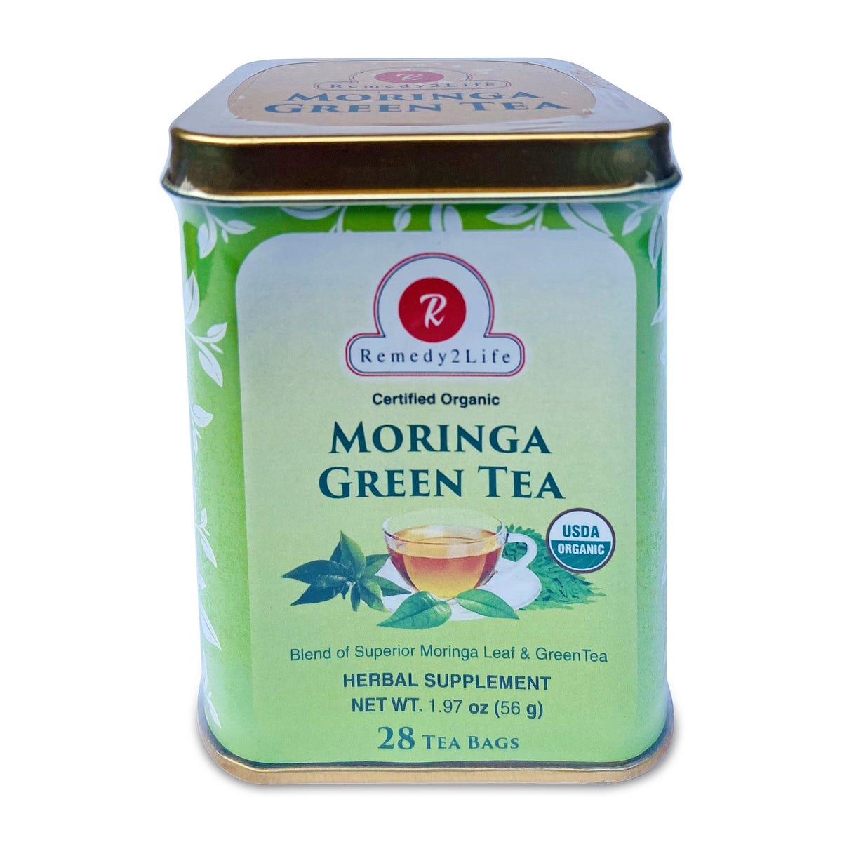 Buy Moringa green tea blend online - remedy2life - Medium