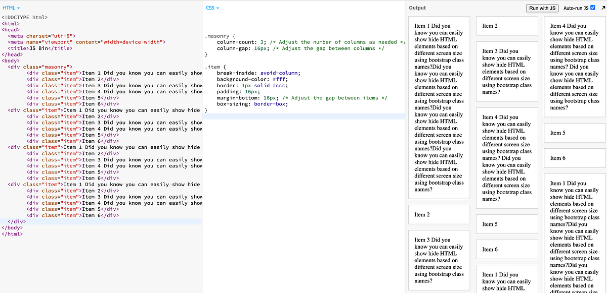 How to create Masonary layout using plain CSS | by Ryan Dhungel | Jan, 2024 | Medium