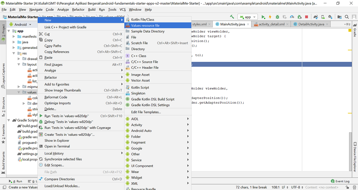Android Fundamentals 05.3 : Adaptive Layouts | by Inas | Android Studio ...