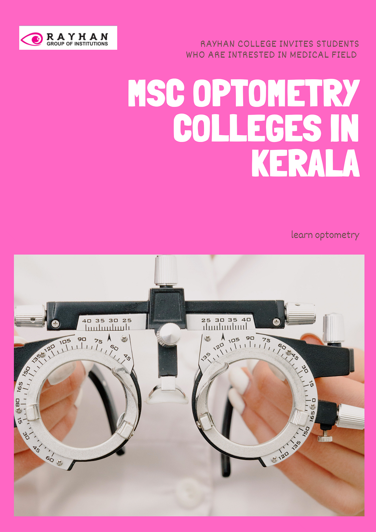 What are the opportunities available for an MSc Optometry student? | by rayhancollege | Medium