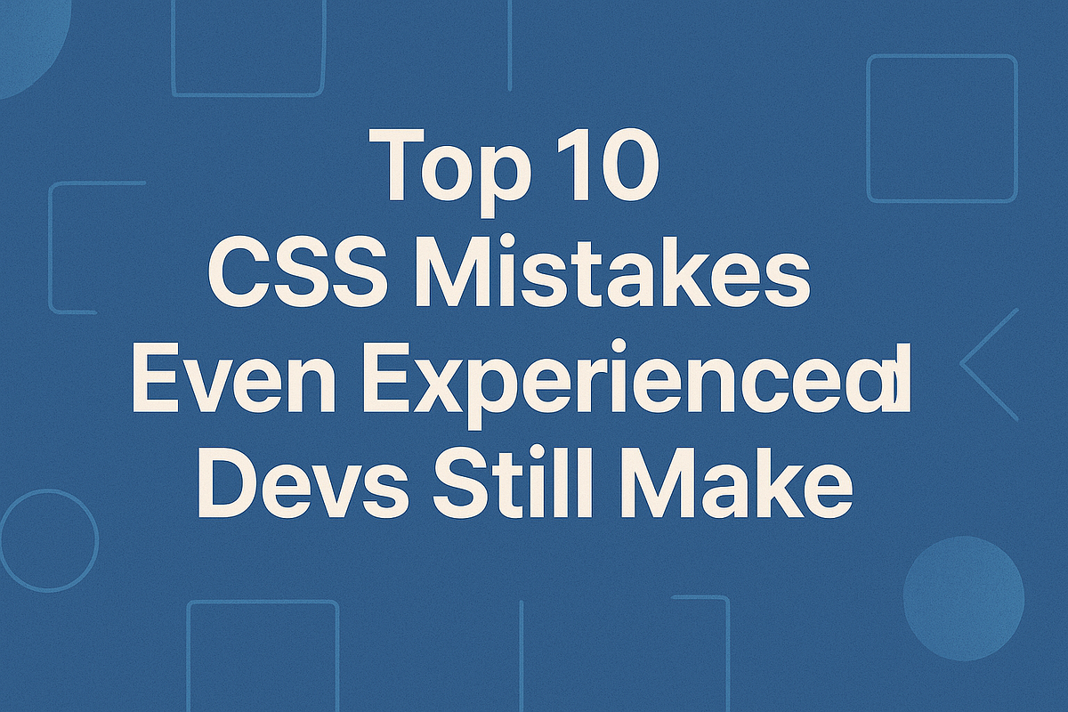 Top 10 CSS Mistakes Even Experienced Devs Still Make | by Sanjeevani ...