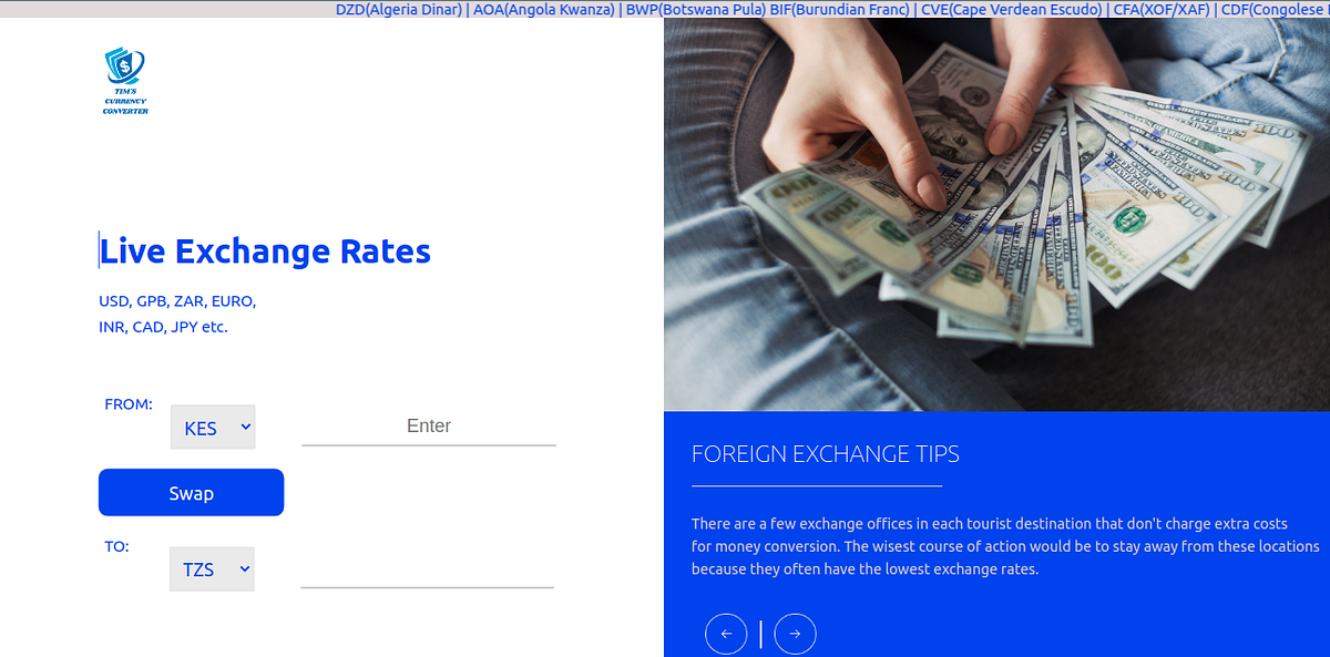 Build a currency converter using HTML, CSS and JavaScript | by Timothy Mureithi | Medium