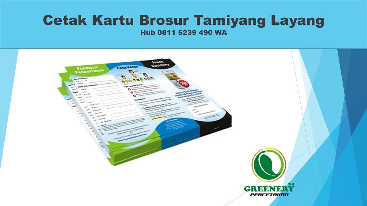 WA 0811 5239 490 Cetak Brosur di Tamiyang Layang - Ani Greenery - Medium
