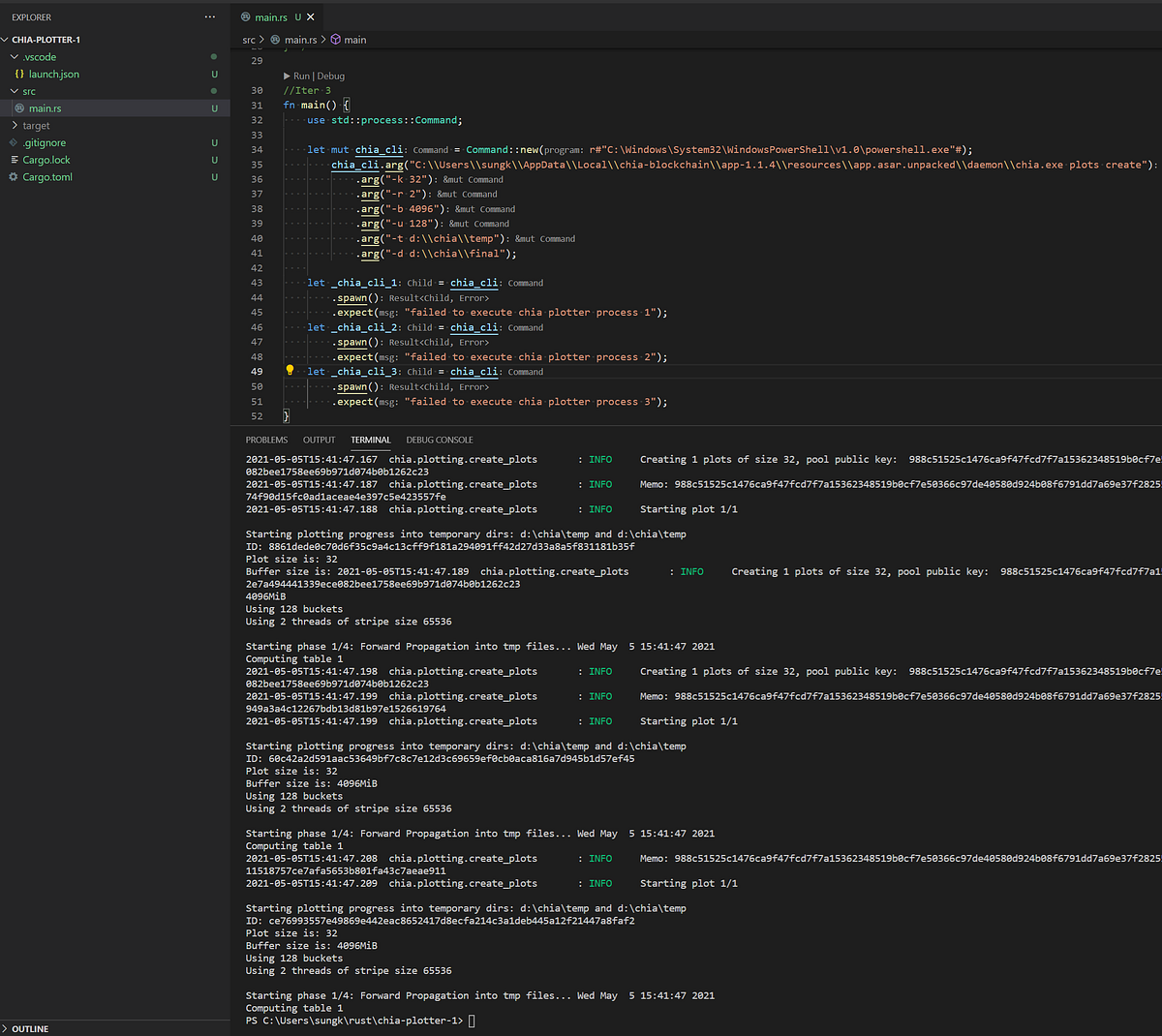Learn Rust by Example: Chia Plotter (1) | by Sung Kim | Geek Culture | Medium