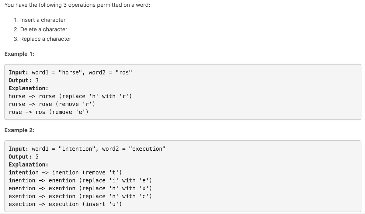 Leetcode Challenge: Edit Distance (5/31) (圖文並茂版) | by Ryan Yang | Medium