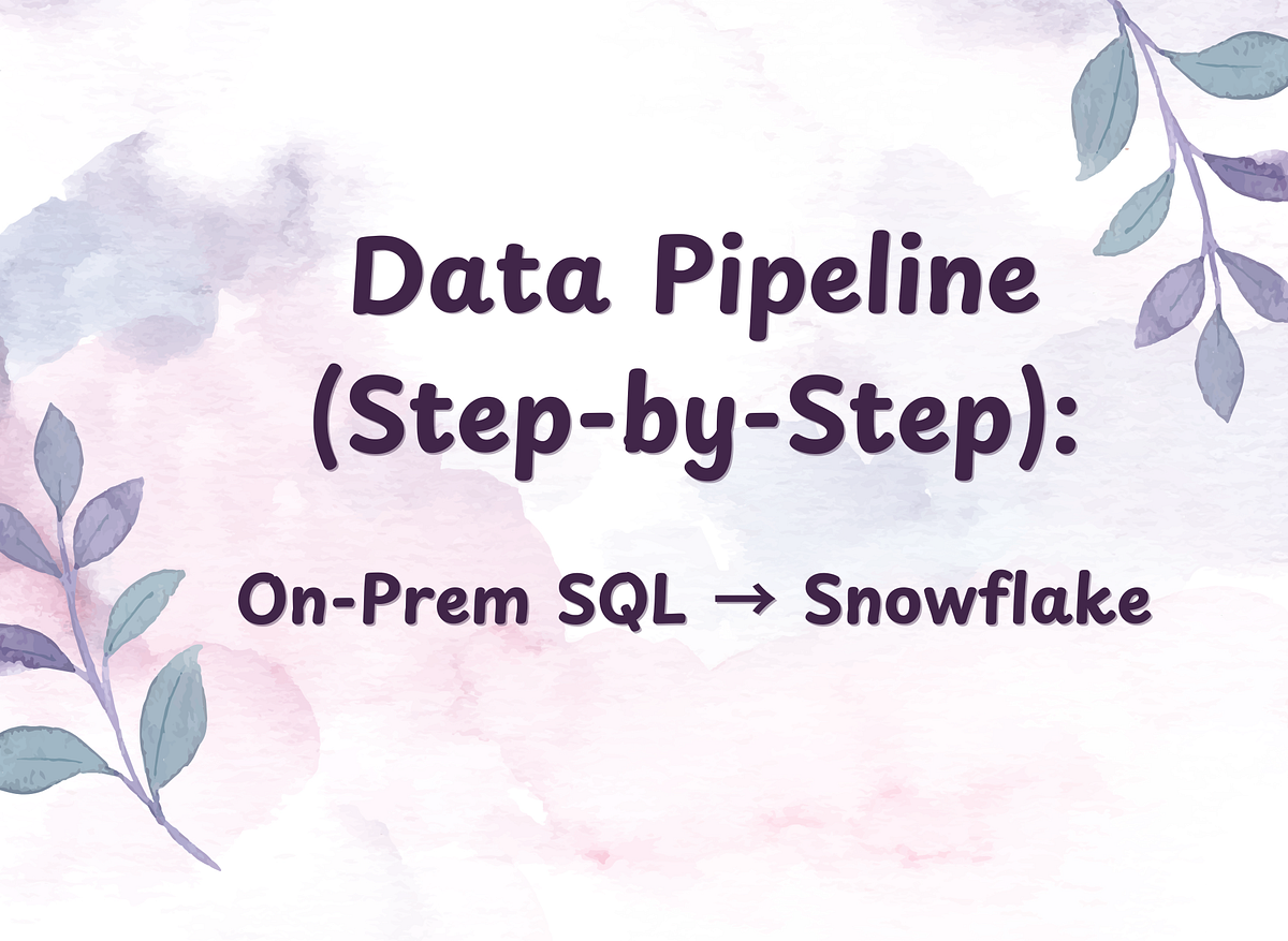 Data Pipeline (Step-by-Step): On-Prem SQL → Snowflake | by Rohit Dixit | Data Science Collective ...
