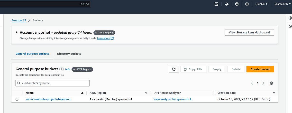 Hosting a Static Website on AWS S3 | by Shantanu Thakre | Medium
