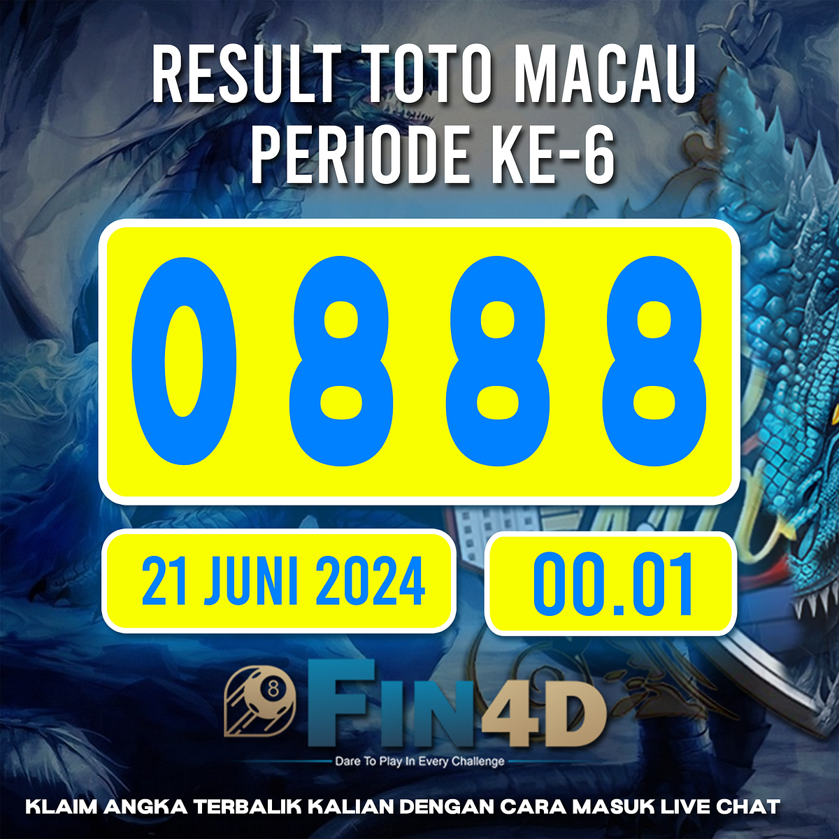 TOTO MACAU 4D PERIODE 6 TANGGAL : 21 JUNI 2024 - FIN4DHOKI - Medium