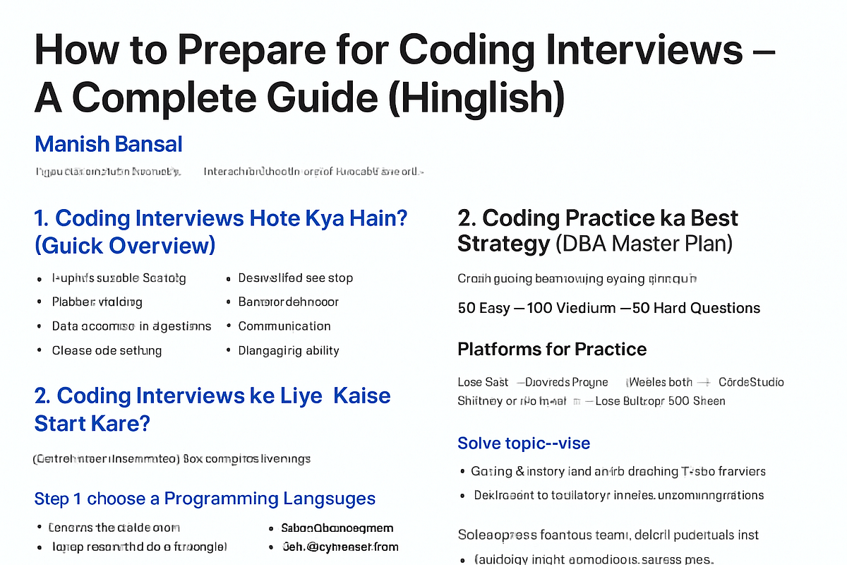 How to Prepare for Coding Interviews | by Manish Bansal | Nov, 2025 ...