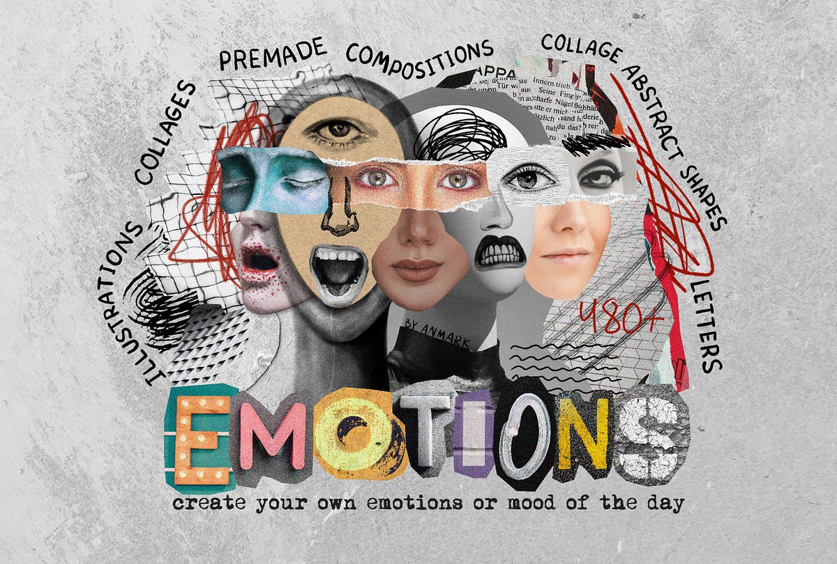 Emotions. Collage Illustrations - Keira Clark - Medium