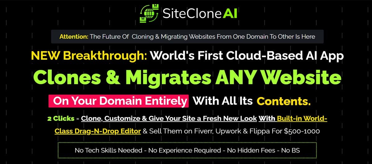 SiteClone AI Review: Clone & Migrate ANY Website On Your Domain (All-In-One Solution) | by Anil ...