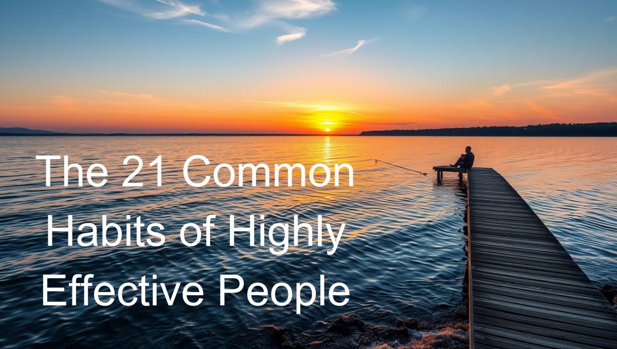 The 21 Common Habits of Highly Effective People | by MKI Khan | Feb ...