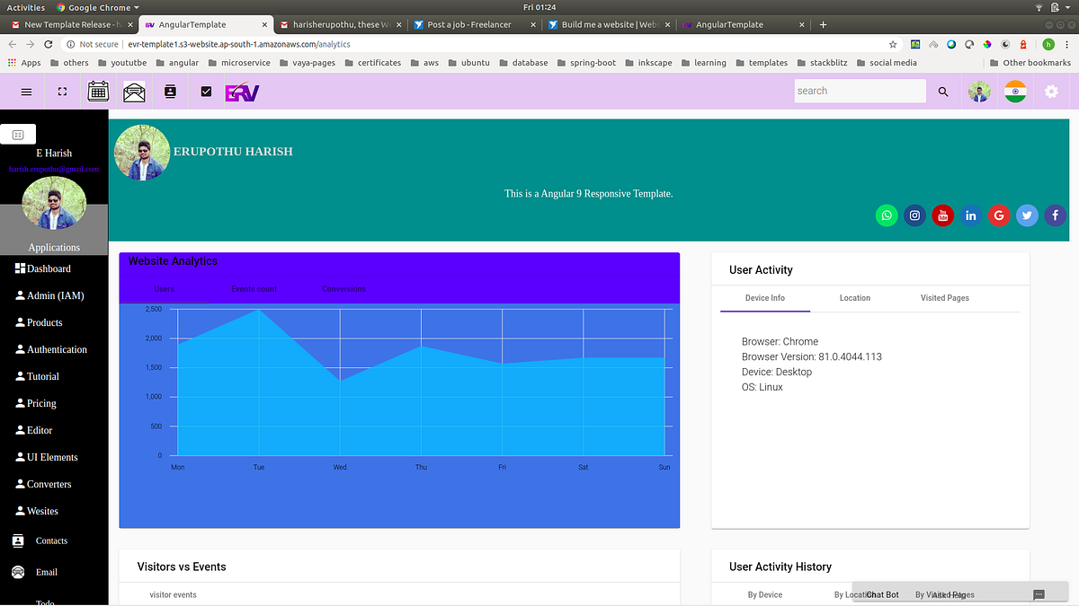 Angular Admin Dashboard Template. Install nodejs in ubuntu machine | by ...