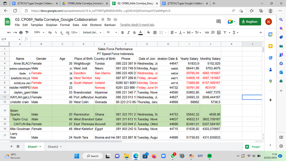 CARA MENGUBAH FORMAT DATA PADA GOOGLE SPREADSHEET | by Nellacornelya | Medium