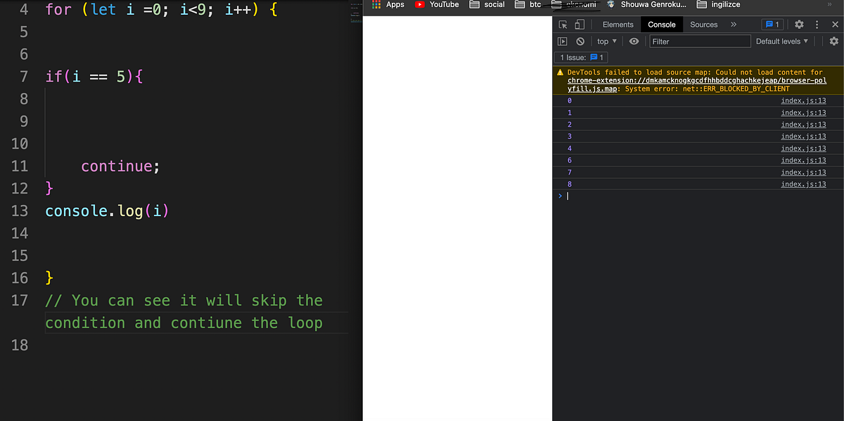 Javascript roadmap: Break and continue - Gol D. Roger - Medium