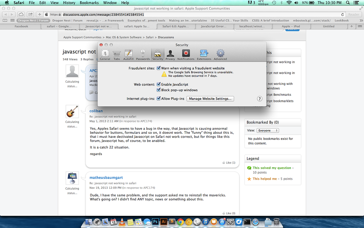 Javascript is Buggy in Safari OSX Mavericks | by Winston Huxley | Medium