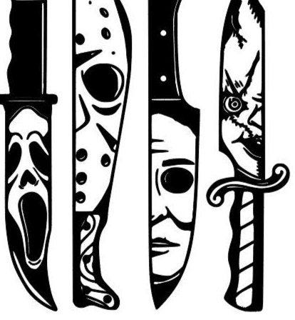 Horror Theme Knives SVG, Digital File, Two Versions | by Beverly Dodson ...