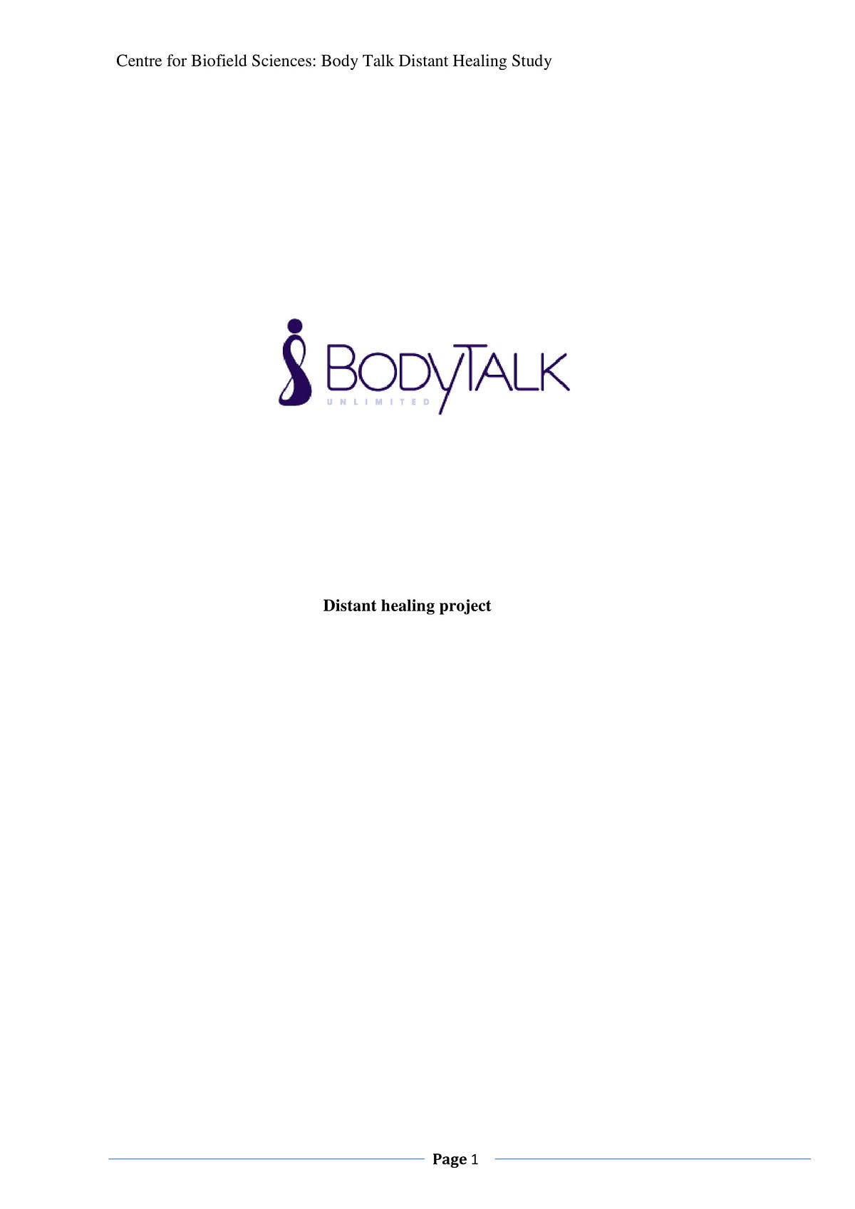 Bodytalk -distance healing study | by Biofieldsciences Journal ...