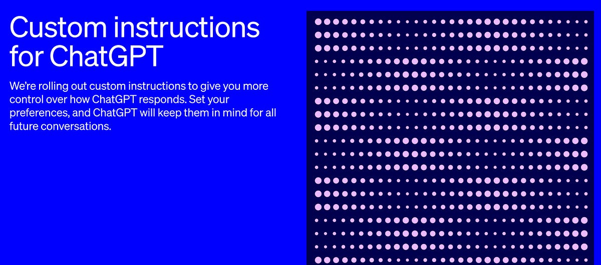 What is ChatGPT custom instructions and how do you get started? | by ...
