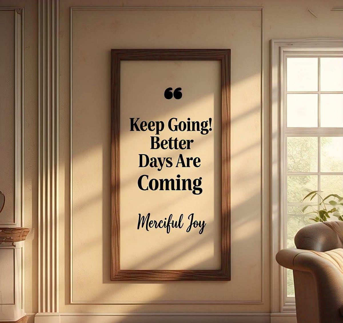 KEEP GOING! — Better Days Are Coming | by Merciful Joy | Medium
