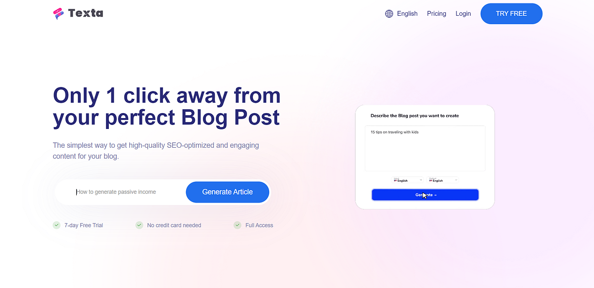 How I Used Texta AI to Create High-Quality Content in Minutes | by AI ...