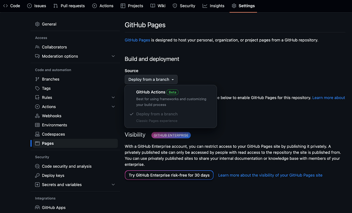 CI/CD Pipeline to publish a web app to GitHub Pages using GitHub Actions Workflow | by Prabhashi ...