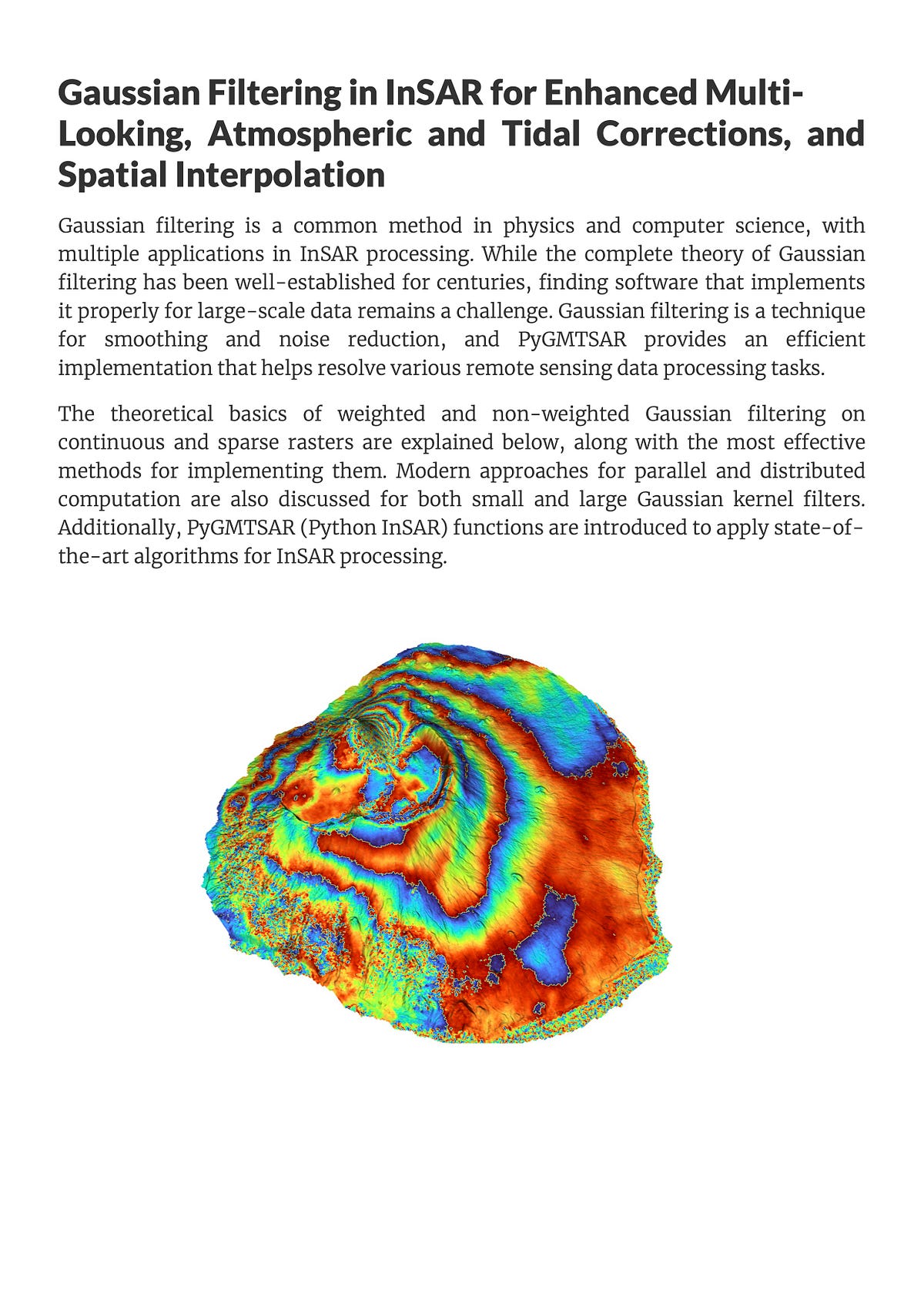 Gaussian Filtering in InSAR for Enhanced Multi-Looking, Atmospheric and Tidal Corrections, and ...
