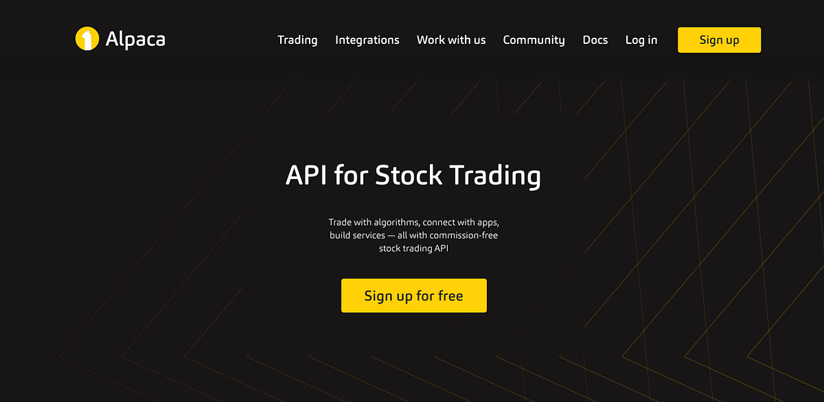 Getting Your API Key from Alpaca. Alpaca is a US based brokerage firm ...