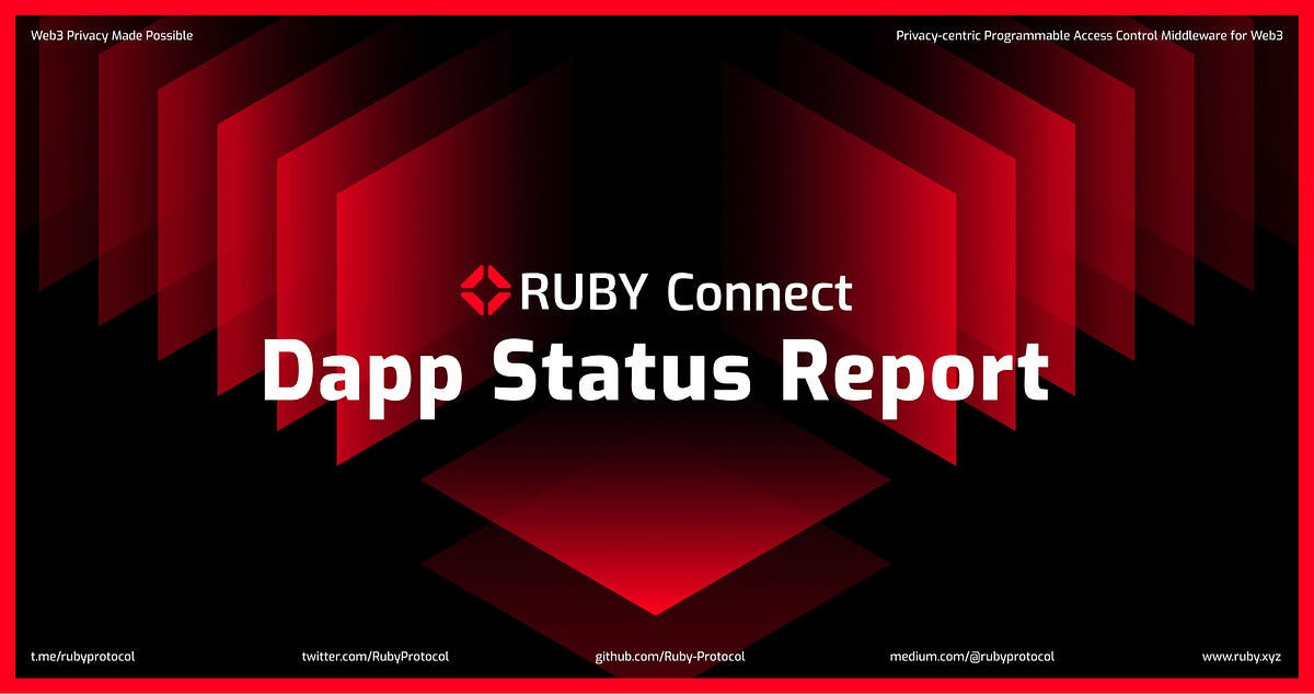 Ruby Connect — Dapp Status Report By Ruby Protocol Medium