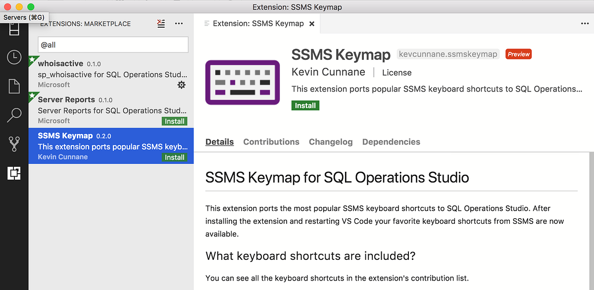 Publishing an extension for SQL Operations Studio | by Kevin Cunnane ...